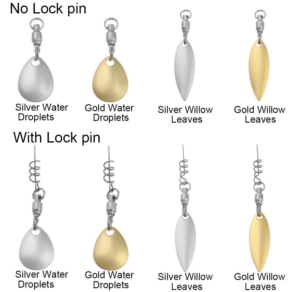 7Pcs Rotate Water Droplets/Willow Metal Lure DIY F... – Grandado