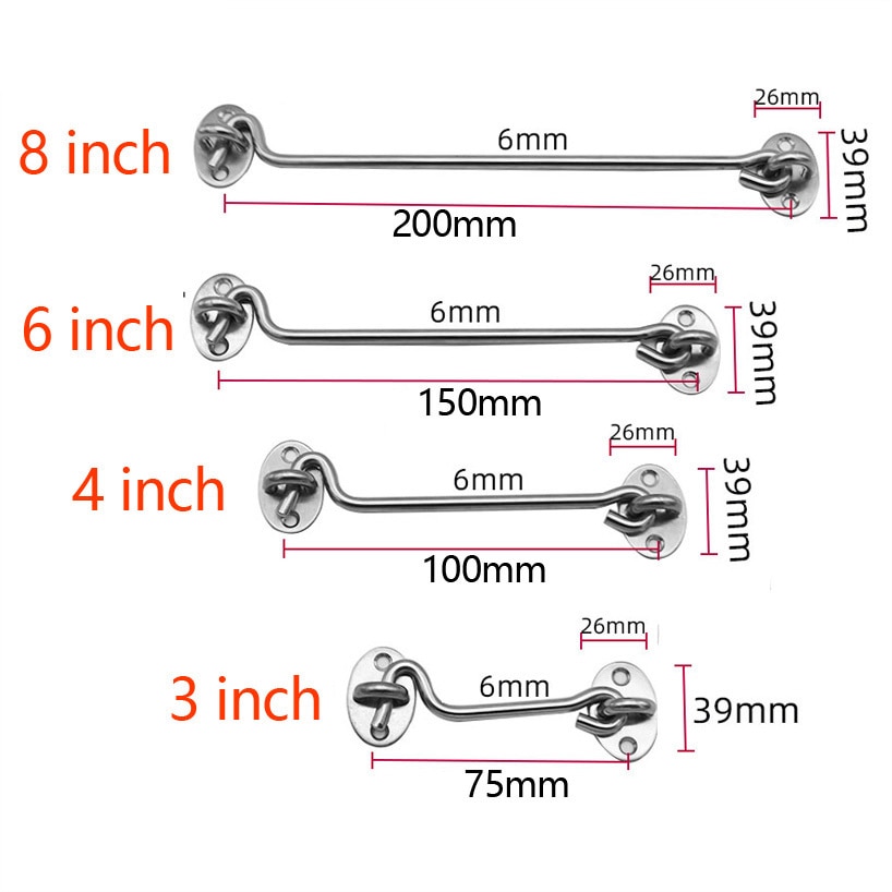 3/4/6/8 inch Crescent Window Lock With Safety Swit... – Grandado