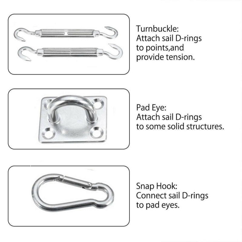 Canopy Stainless Sail Fittings Shade Hardware Sun ... – Grandado