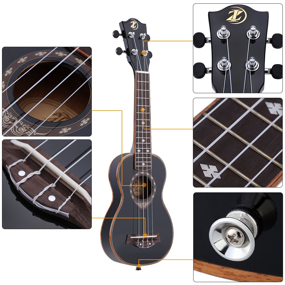 21" Soprano Ukulele Ukelele 4 Strings Spruce Wood ... – Vicedeal