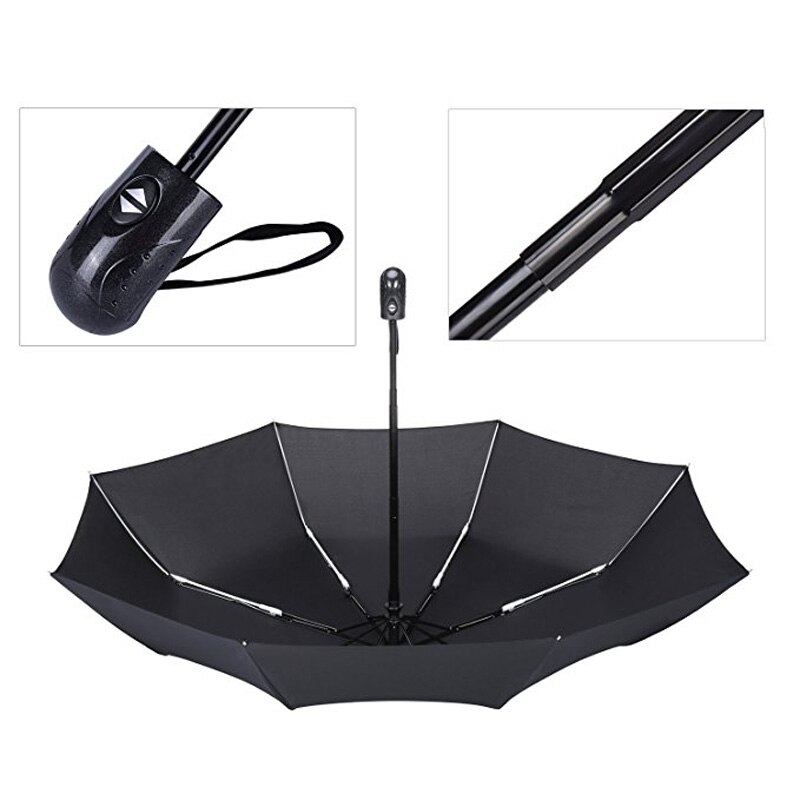 Automatiskt paraply regn kvinnor män 3 hopfällbara... – Grandado
