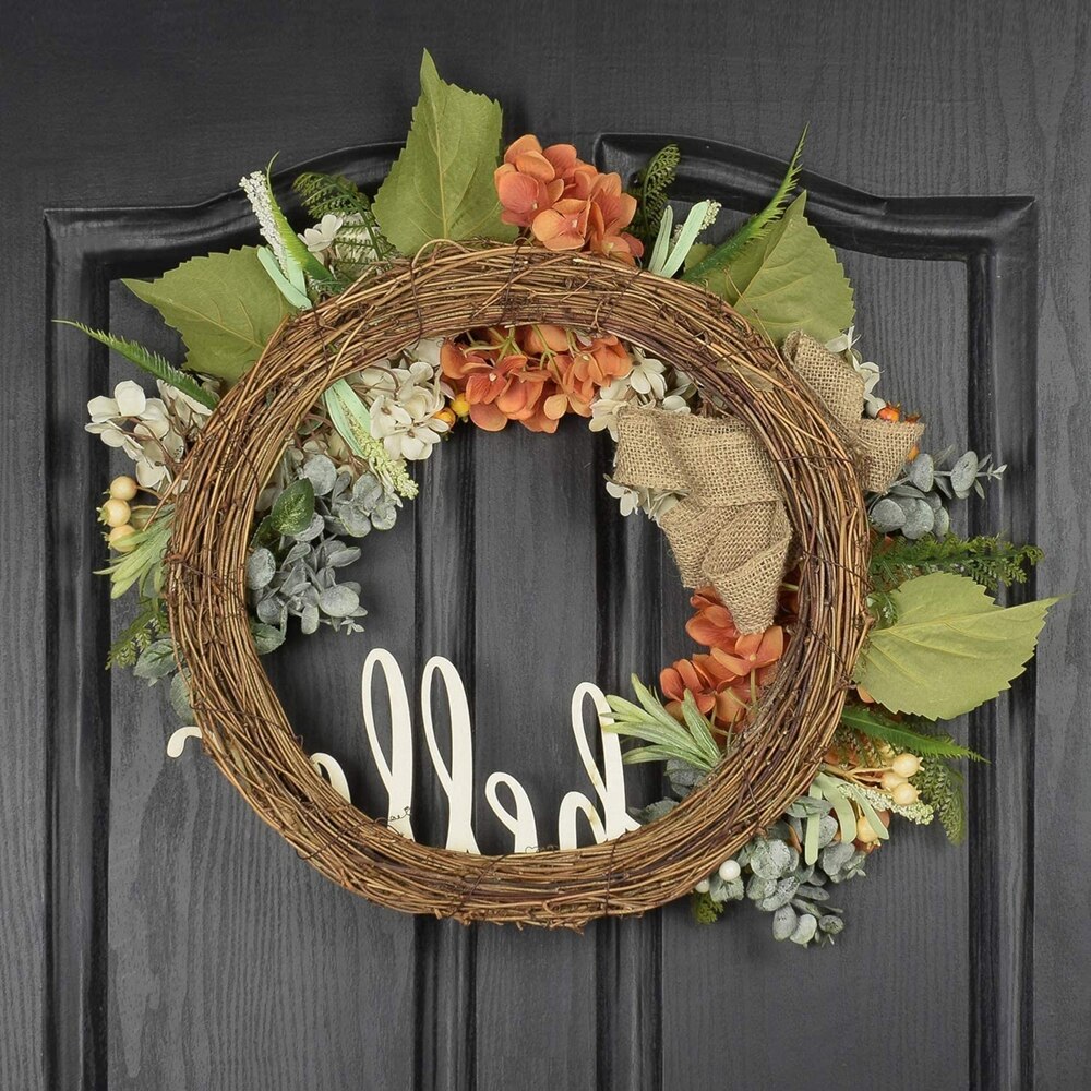 Front Door Autumn Wreath Thanksgiving Farmhouse Ar... – Grandado