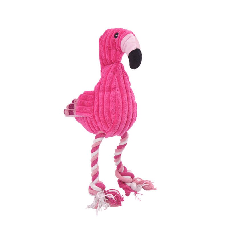 Plush Cotton Rope Toy Flamingo for Big Dog Toy Cle... – Grandado
