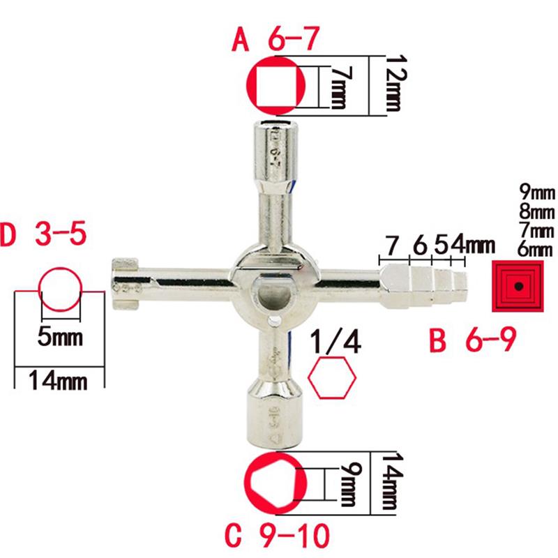 10 In 1 Multi Tool Triangle Wrench Key Cross Switc... – Grandado