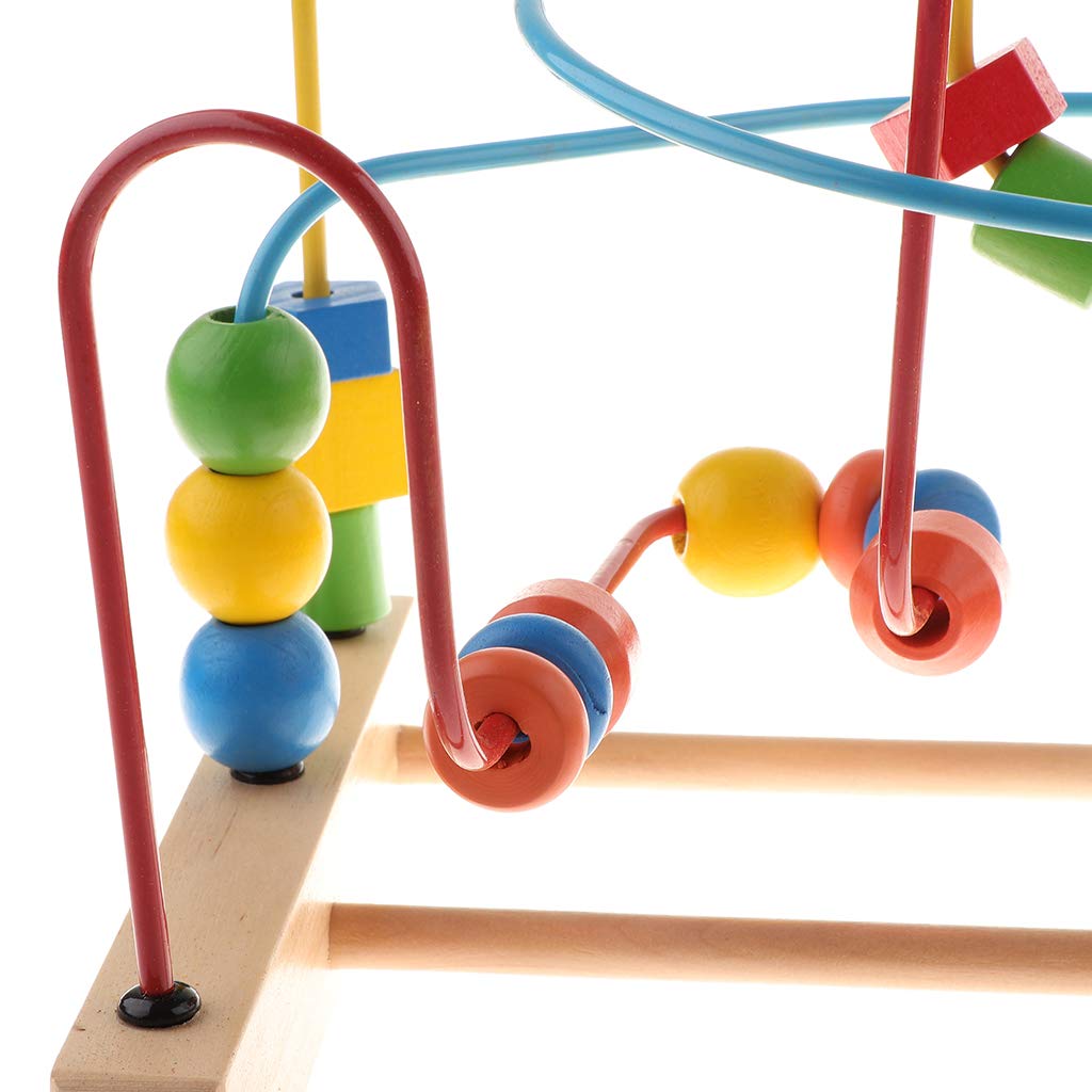 Wooden Bead Labyrinth Puzzle Game Color Shape Reco... – Grandado