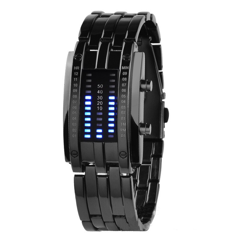 Binary LED Digital Wrist Band Matching Watch for C... – Grandado