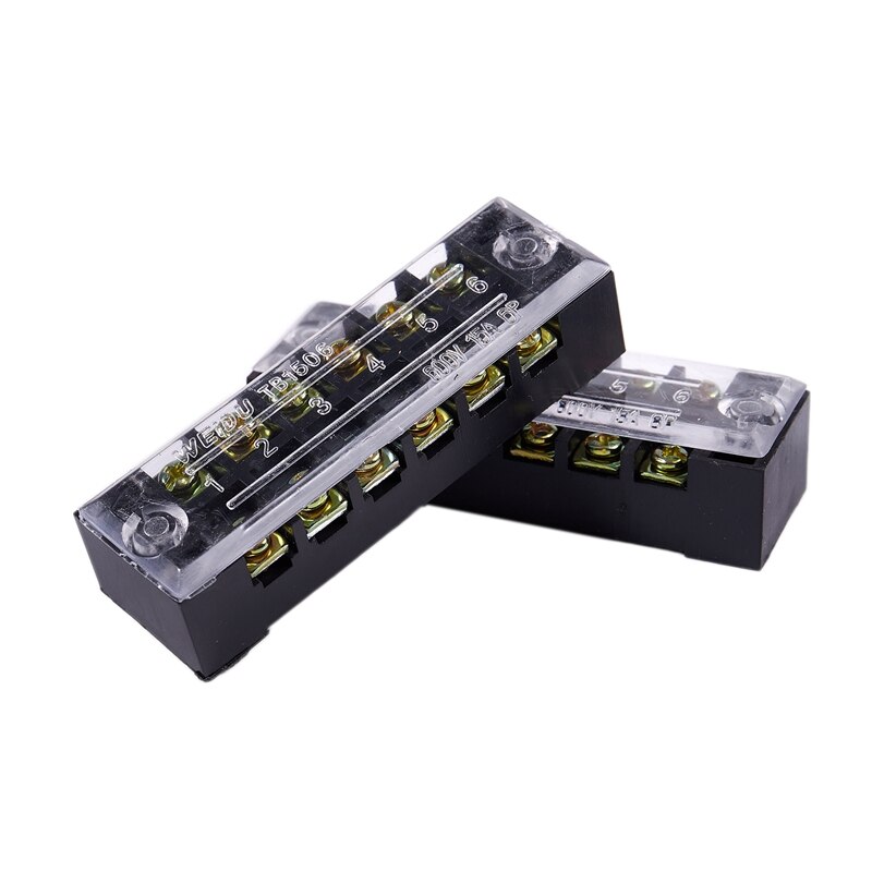 4 Pcs 15A Dual Row 6P Screw Connector Electric Bar... – Grandado
