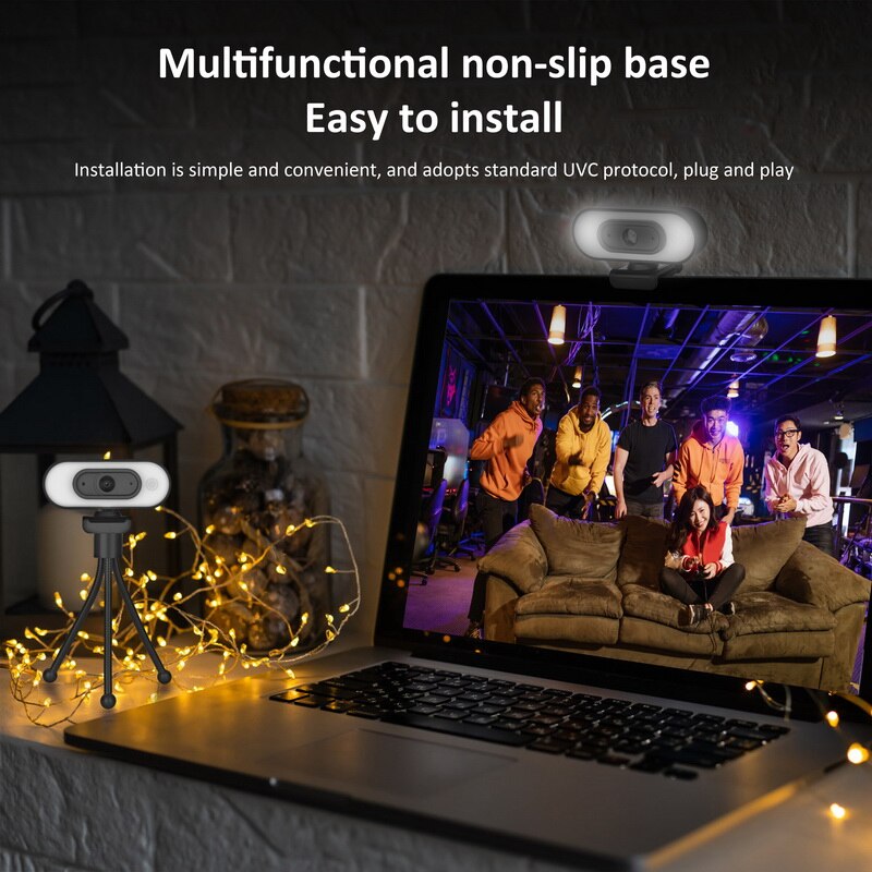 VizoLink-cámara Web 4K con micrófonos, Webcam con ... – Grandado