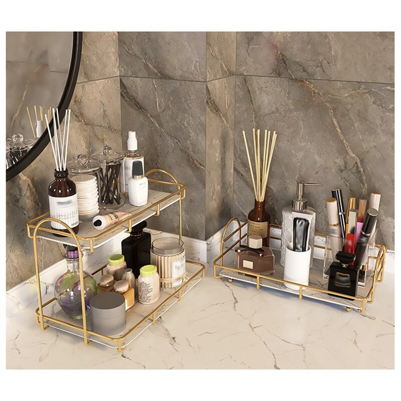 Light Luxury Countertop Makeup Organizer Skin Care... – Grandado