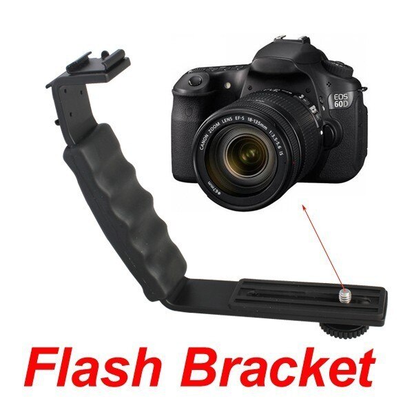 Dual Hotshoe L Shaped Flash Arm Bracket for Flash ... – Grandado