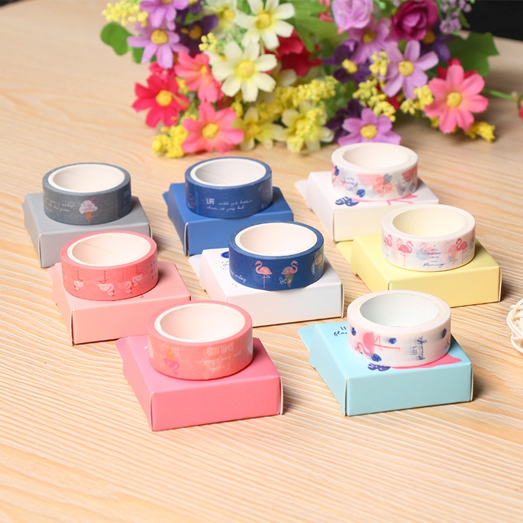 1.5 cm Wide Flamingo Washi Tape Adhesive Tape DIY ... – Vicedeal