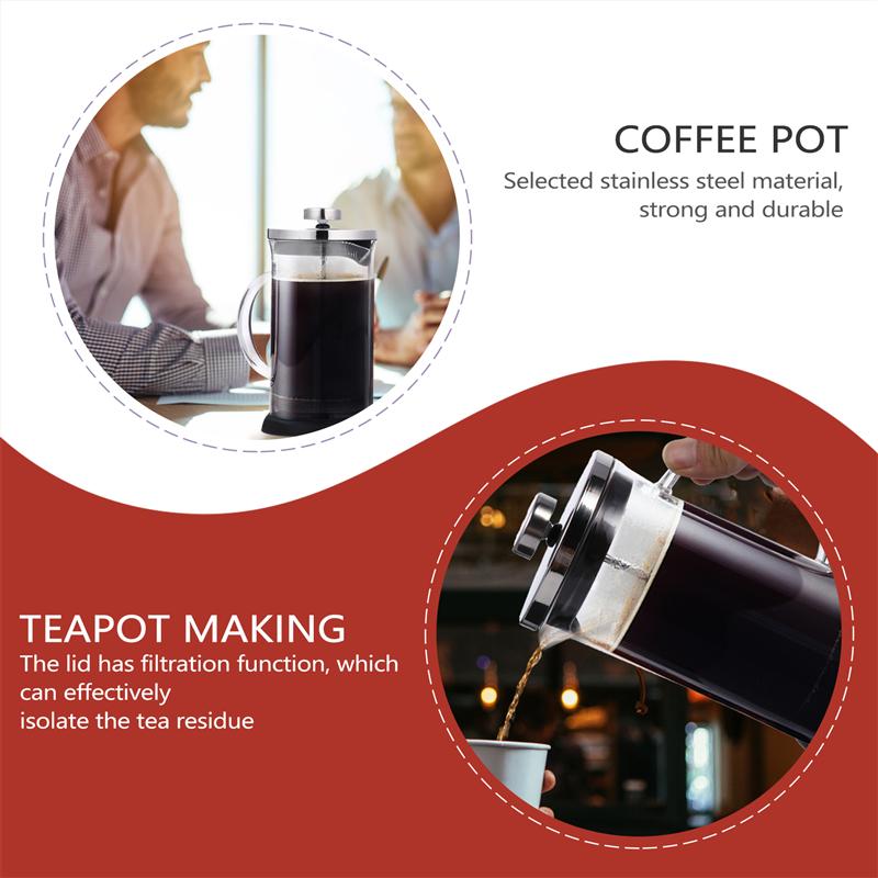 1Pc 350/600ml Coffeepot Stainless Steel High Tempe... – Grandado