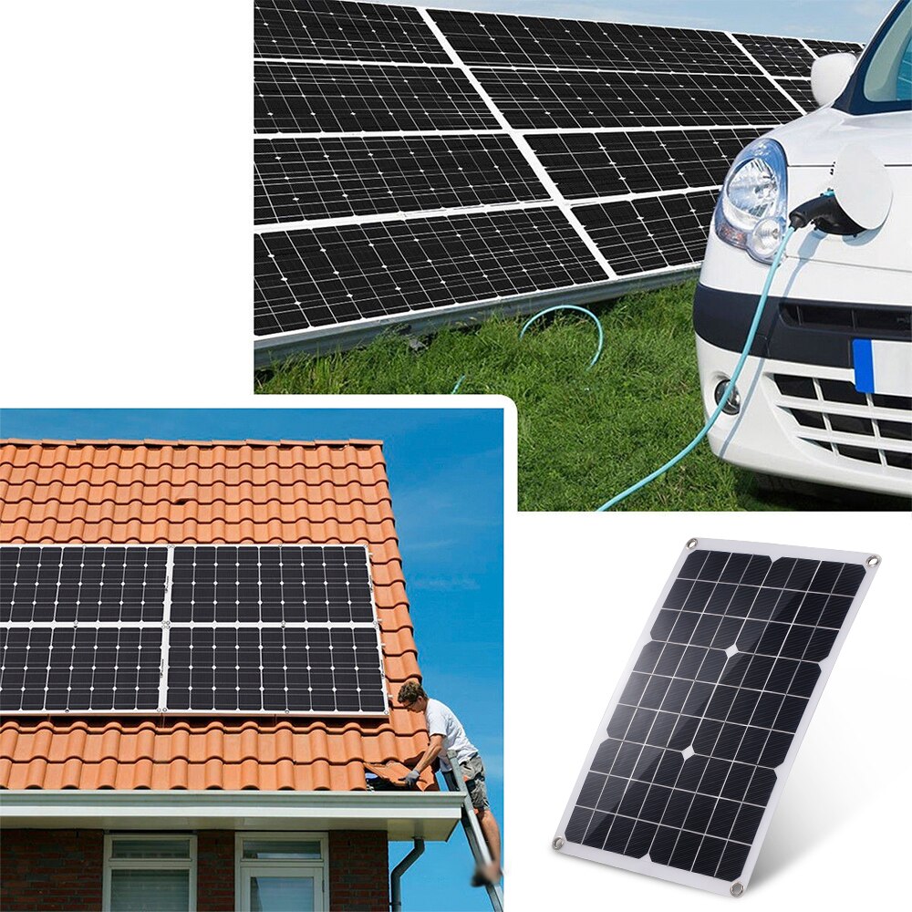 Solar Panel Kit 20W Solar Cells USB Hub Car Chargi... – Grandado