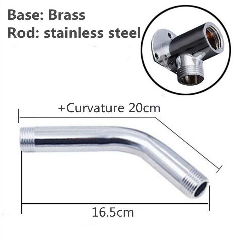 HH Stainless Steel Shower Head Extension Arm Kit W... – Grandado