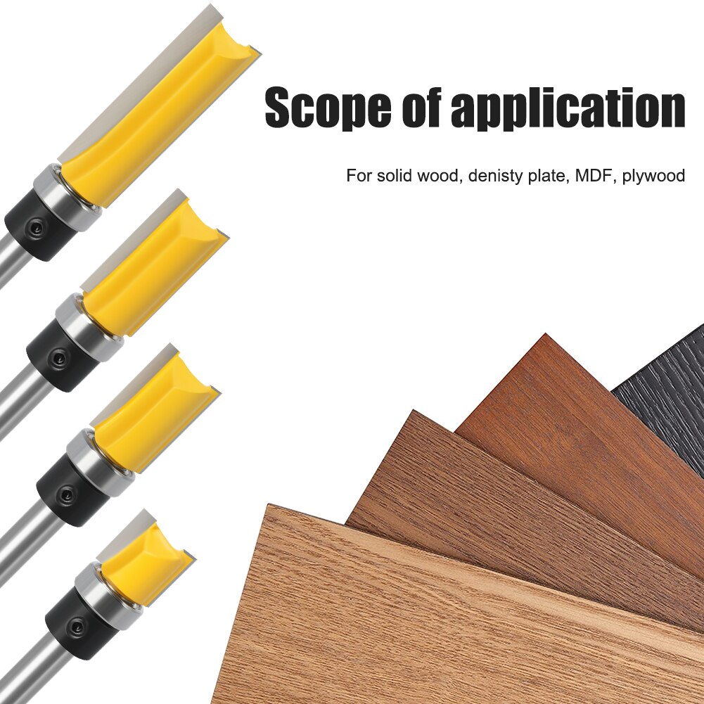 6mm/6.35mm Shank Flush Trim Router Bit Blade Templ... – Grandado