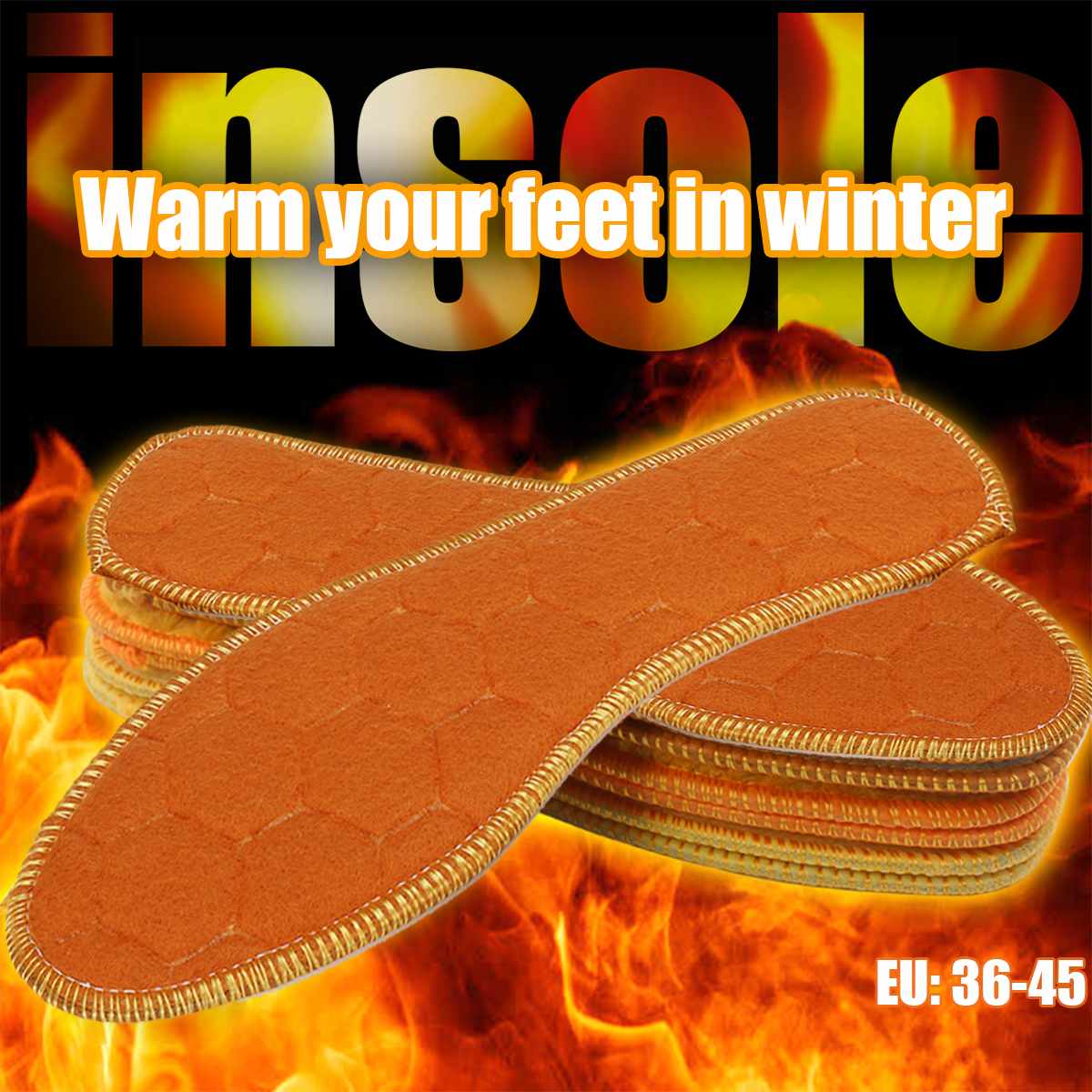 36-45 Winter Foot Warm Thermal Insole Pads Unisex ... – Vicedeal