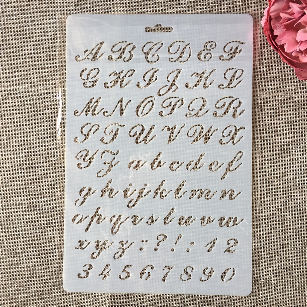 4Pcs/Set 26*18cm Alphabet English Letters DIY Laye... – Vicedeal