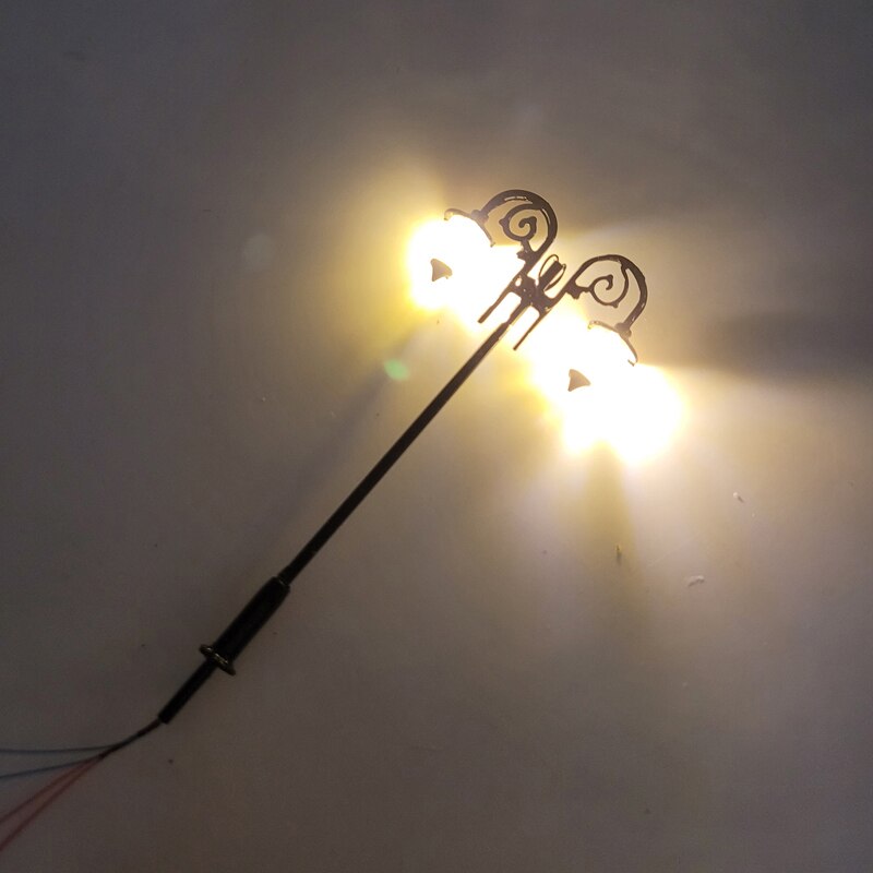 Ho Scale Garden Model Lamp 3v Boutique Double Head... – Grandado