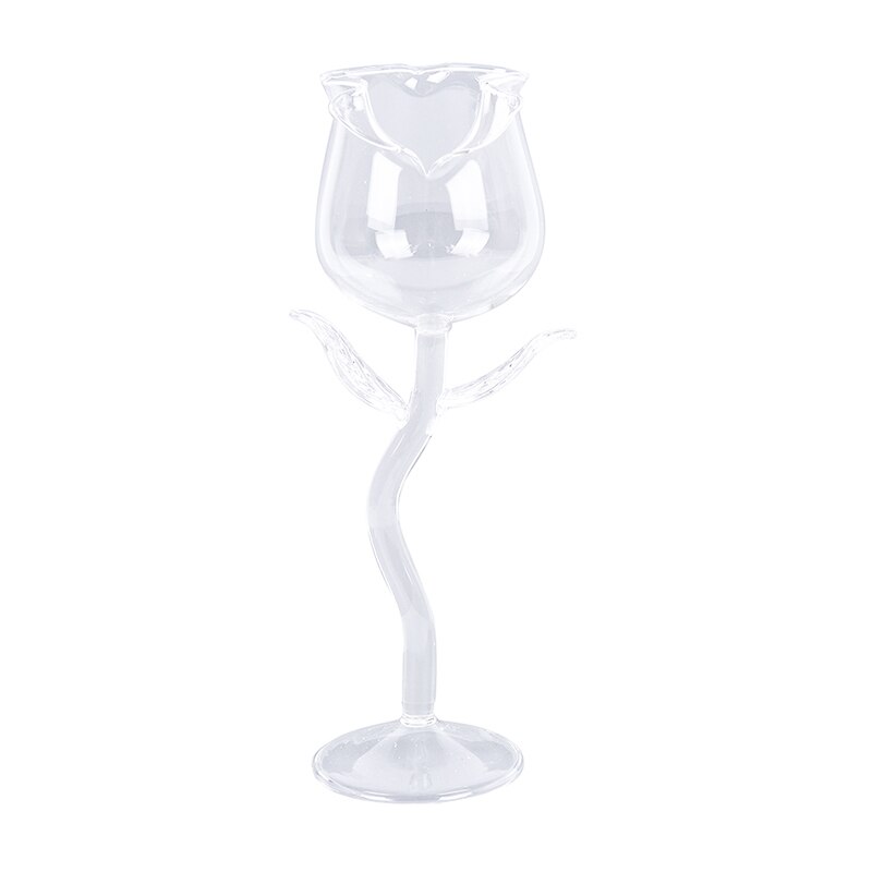 1Pc Kreative Wein Glas Rose Blume Form Becher Blei... – Vicedeal