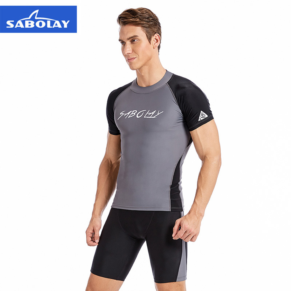 Men Rashguard Lycra Quick Dry Swimsuit Surf Sunscr... – Grandado