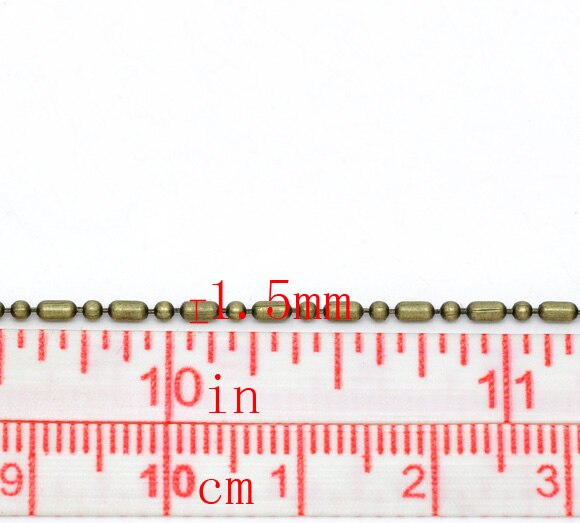 Bronze Tone Ball Chains Findings 1.5mm 2M, sold pe... – Grandado