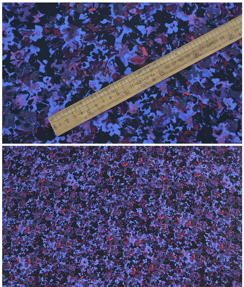 1 meter X 1.08 meter Purple Leopard Silk Fabric Do... – Grandado