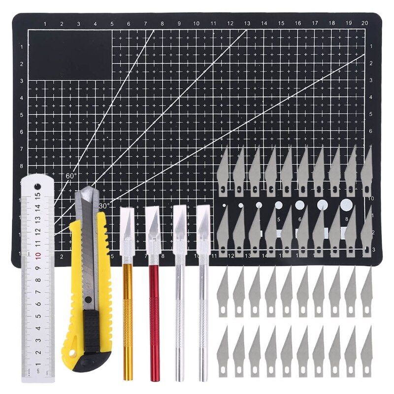 46pcs/set Precision Carving Craft Hobby Knife Blad... – Grandado