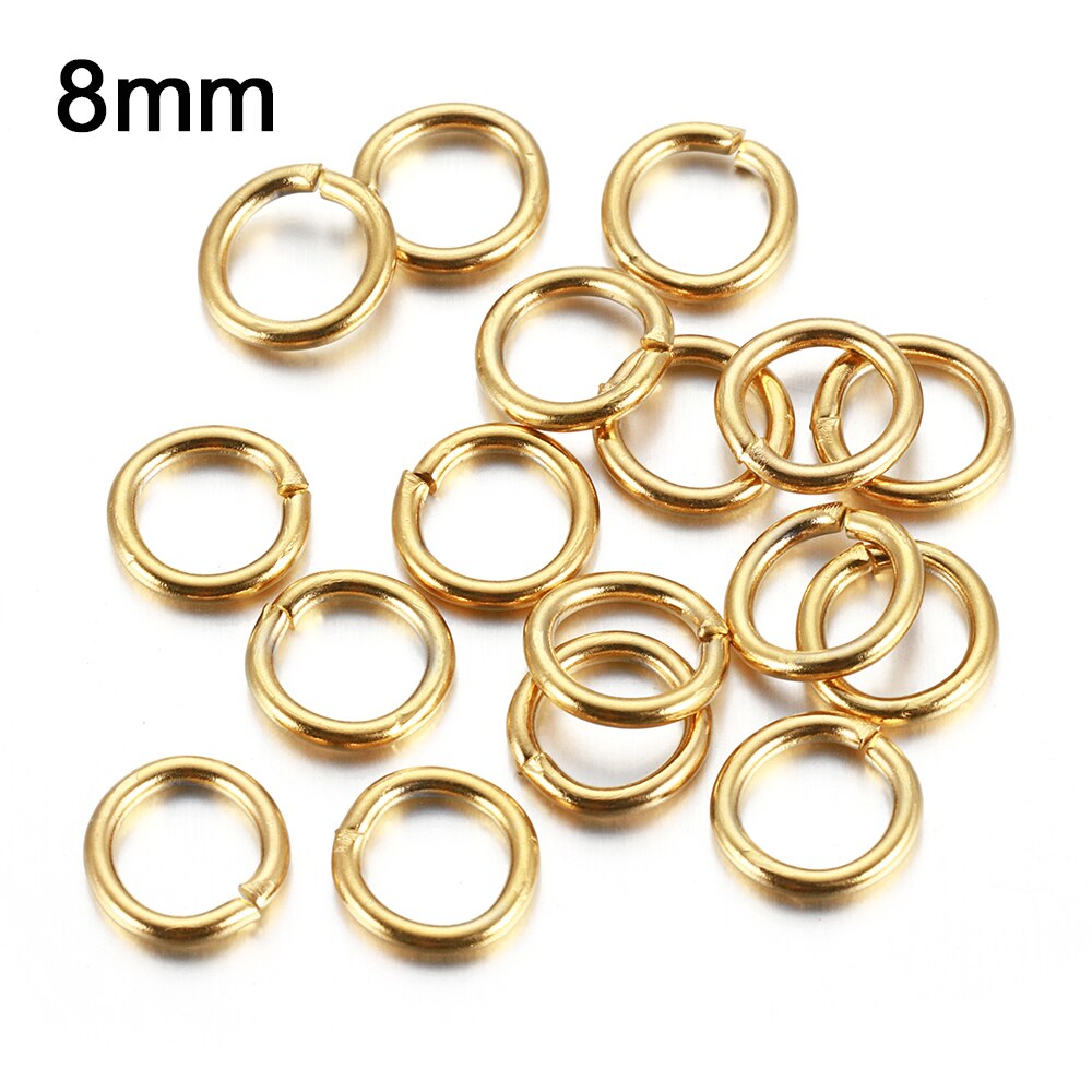 200pcs 100pcs Stainless Steel Jump Ring 3-15 mm Go... – Grandado