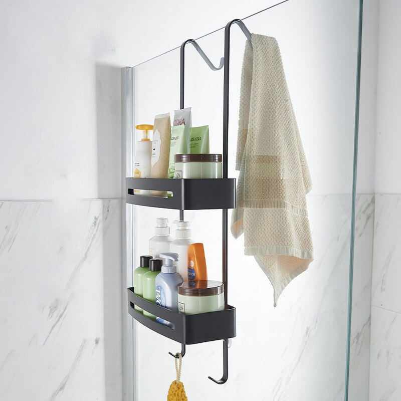 Badkamer Dubbele Laag Opbergrek Muur Gemonteerde T... – Vicedeal