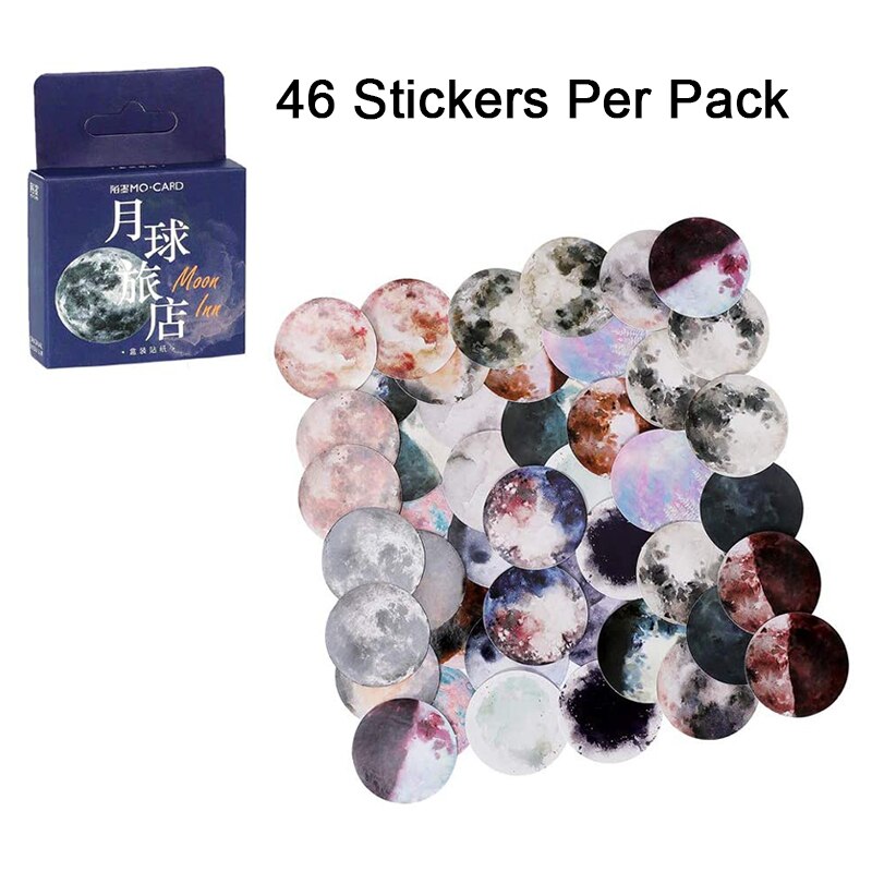 4.4cm Mini Moon Phase Stickers Adhesive Scrapbooks... – Vicedeal
