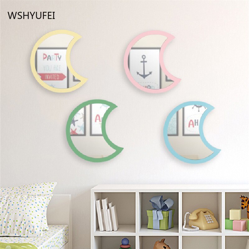 Moon Shape Mirror Home Decor Bathroom Living Room ... – Vicedeal