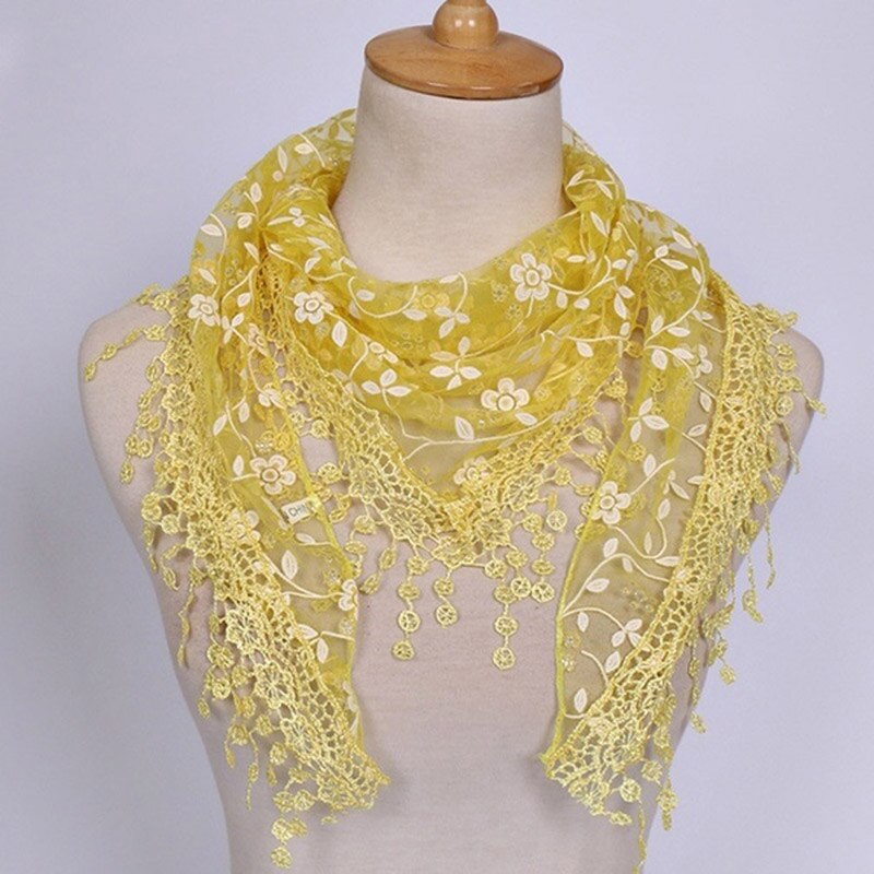 1PC Women Triangle Tassel Wrap Lady Shawl Lace She... – Grandado