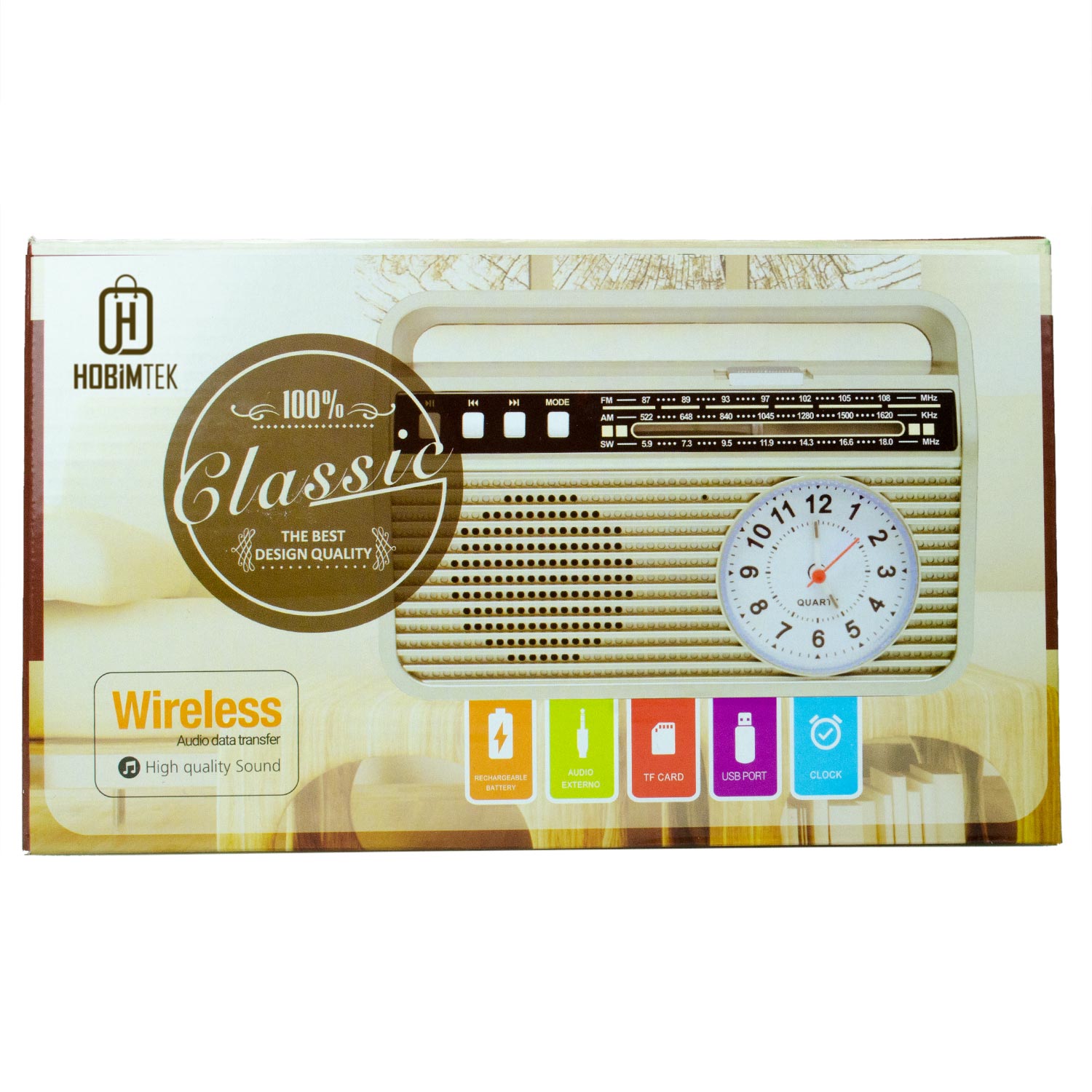 HD-500BT Bluetooth Radio Classic USB Baterry 23cm – Grandado