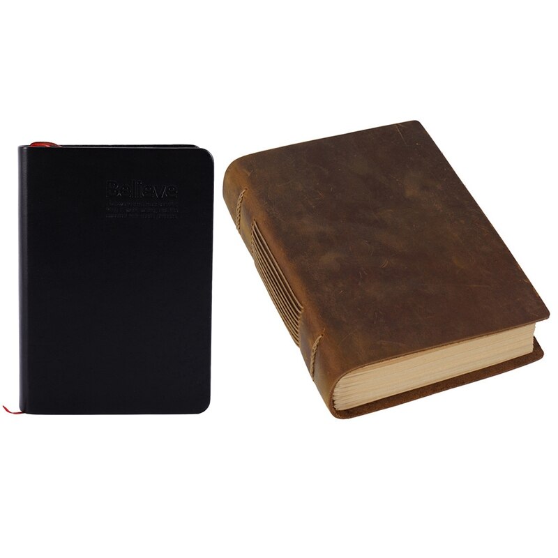 2 Pcs Vintage Thick Paper Notebook Notepad Office ... – Grandado