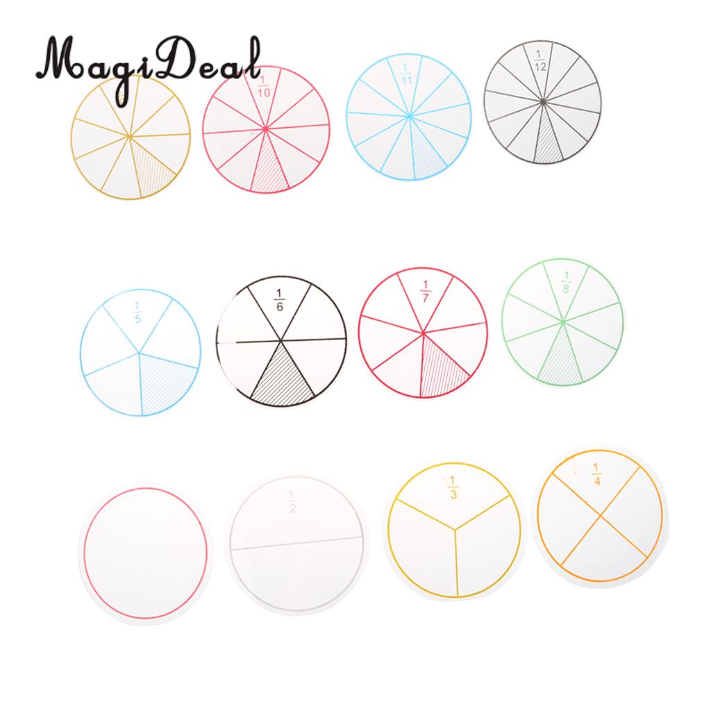 1Set Educational Math Fraction Circles Chips Game ... – Grandado