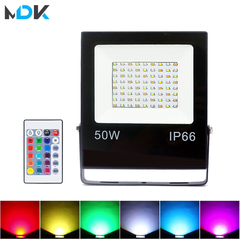 RGB LED Flood Light Outdoor Spotlight 50W 30W 10W ... – Grandado