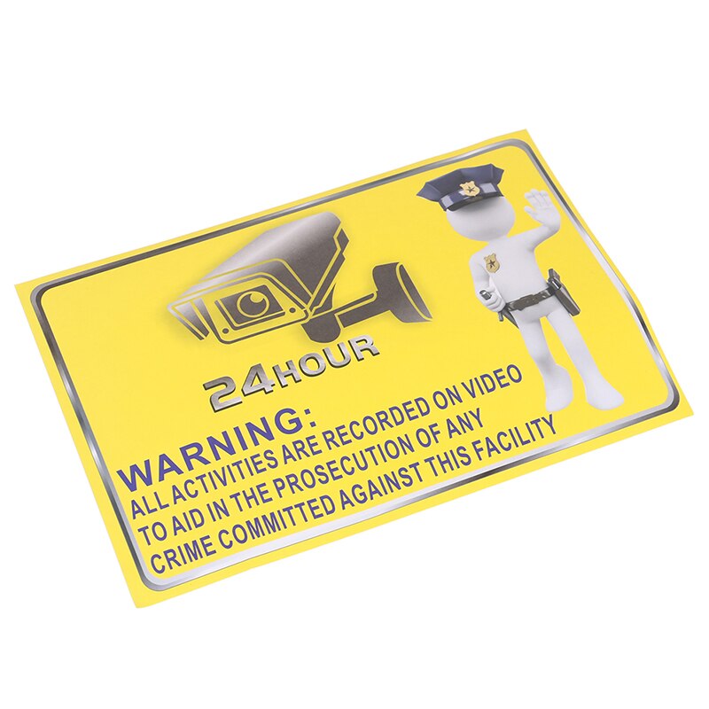 Warning Sticker 24H Video Camera System Warning Si... – Grandado