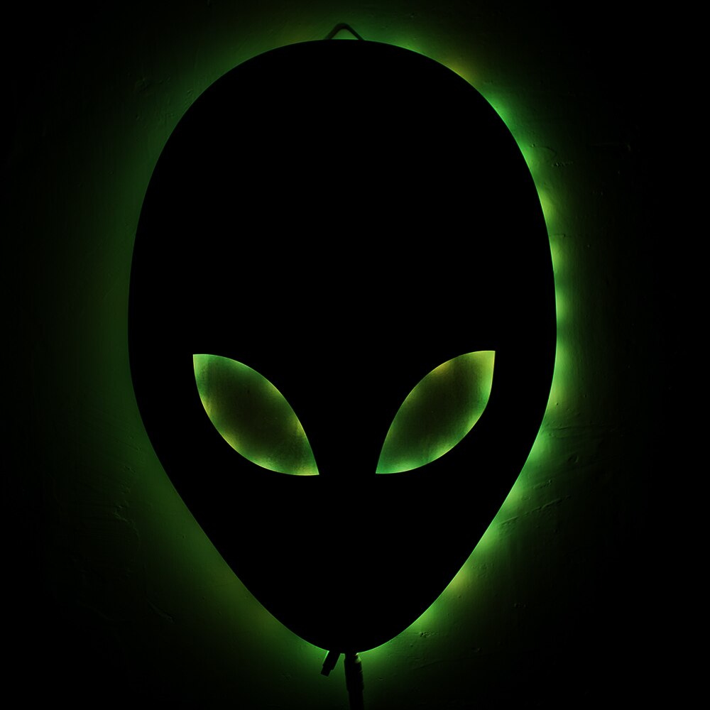 Alien Wall Mirror with LED light Wall Decor UFO Sp... – Grandado