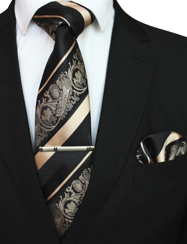 RBOCOTT 3PCS Men's Floral Tie Handkerchief Set Yel... – Grandado