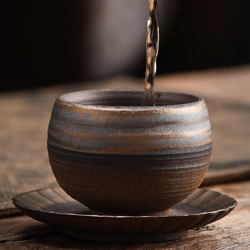 Ceramic Tea Cup Chinese Retro Handmade Tea Cup Sce... – Grandado