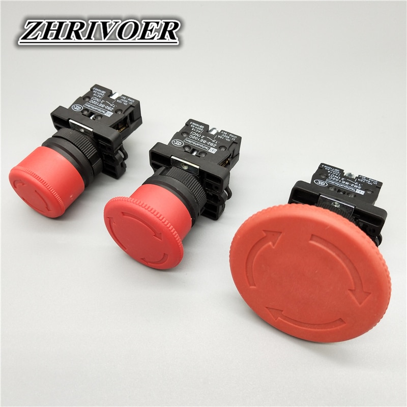 22mm XB2-ES542 XB2-ES442 XB2-ES642 Red Mushroom Em... – Grandado