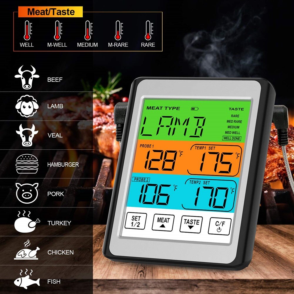 Digitale Voedsel Thermometer Touchscreen Vlees The... – Grandado