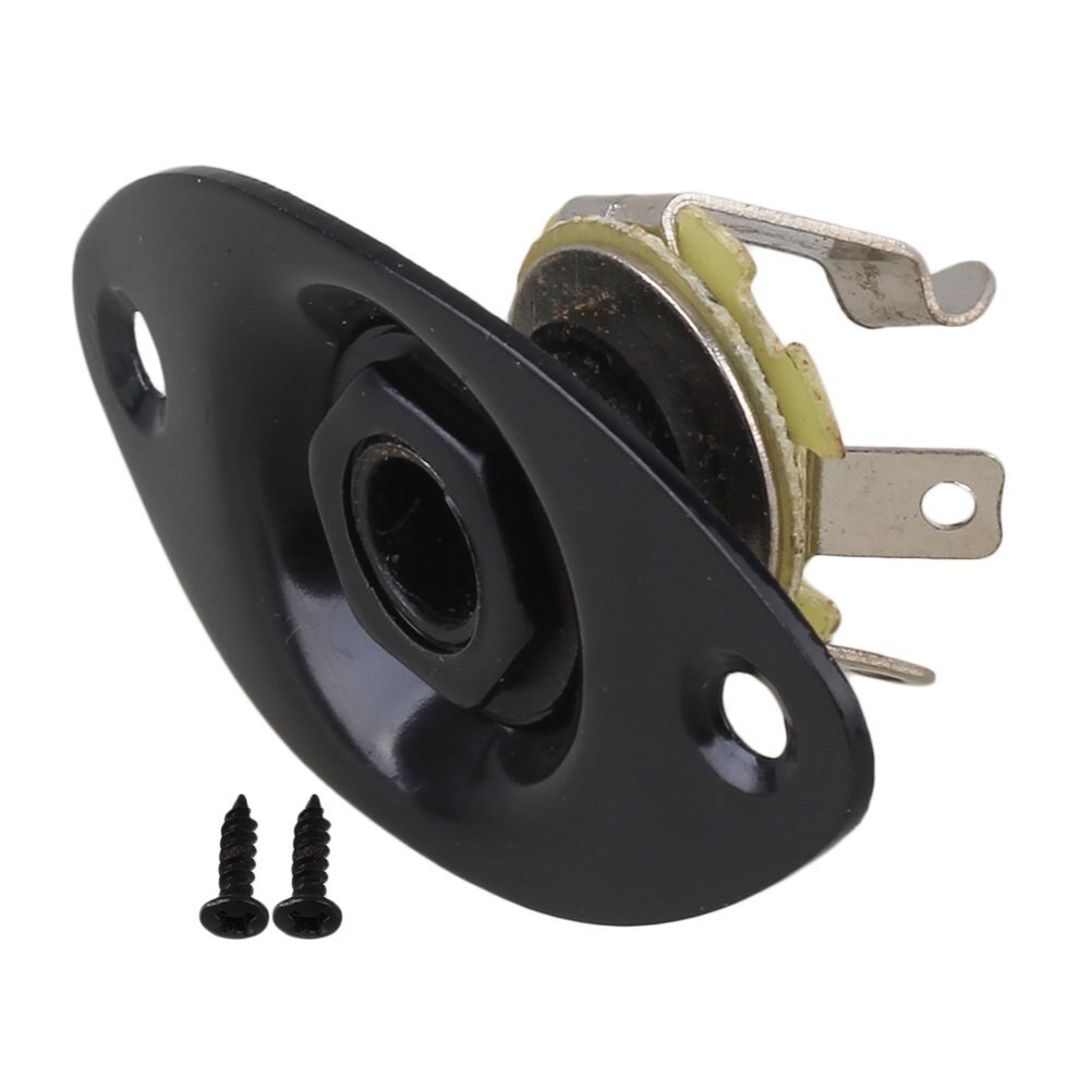 Chrome Gold Black Metal Concave Output Jack Plate ... – Grandado
