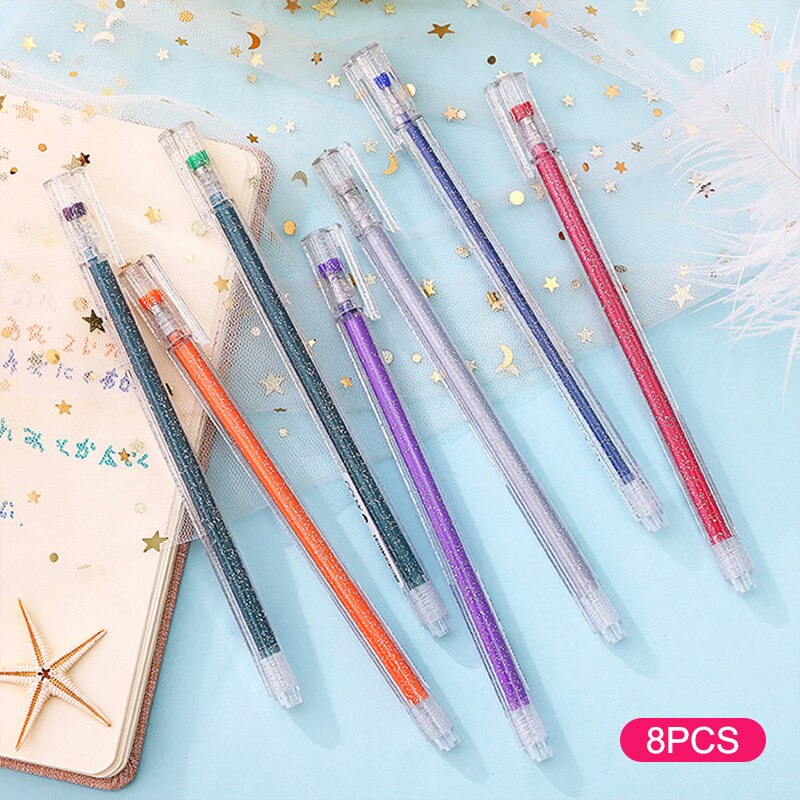 8 teile/satz Einfachheit Flash-Gel-Stifte Karton P... – Vicedeal