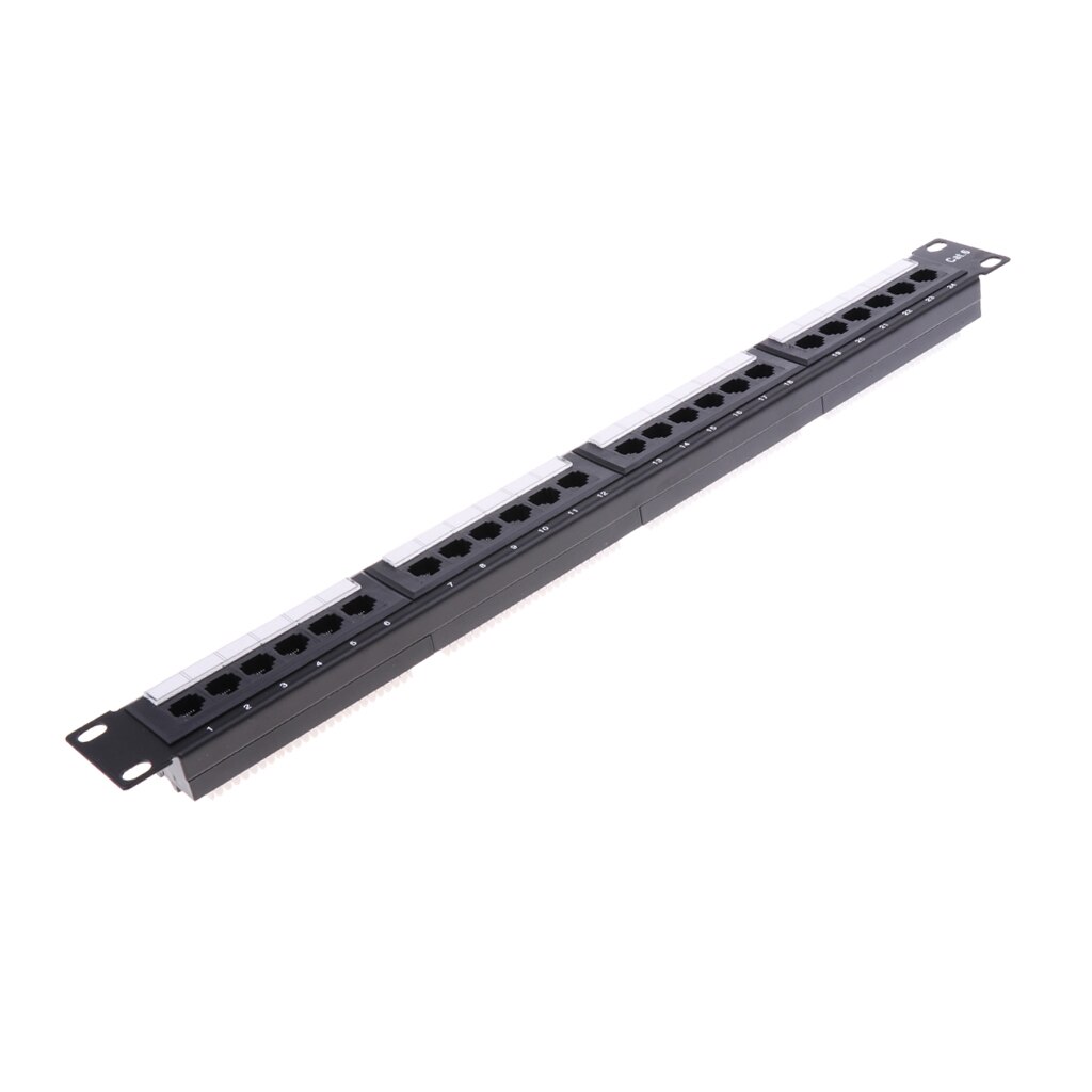 24-Port Patch Panel 1u 19" Rack Mountable T56... – Grandado