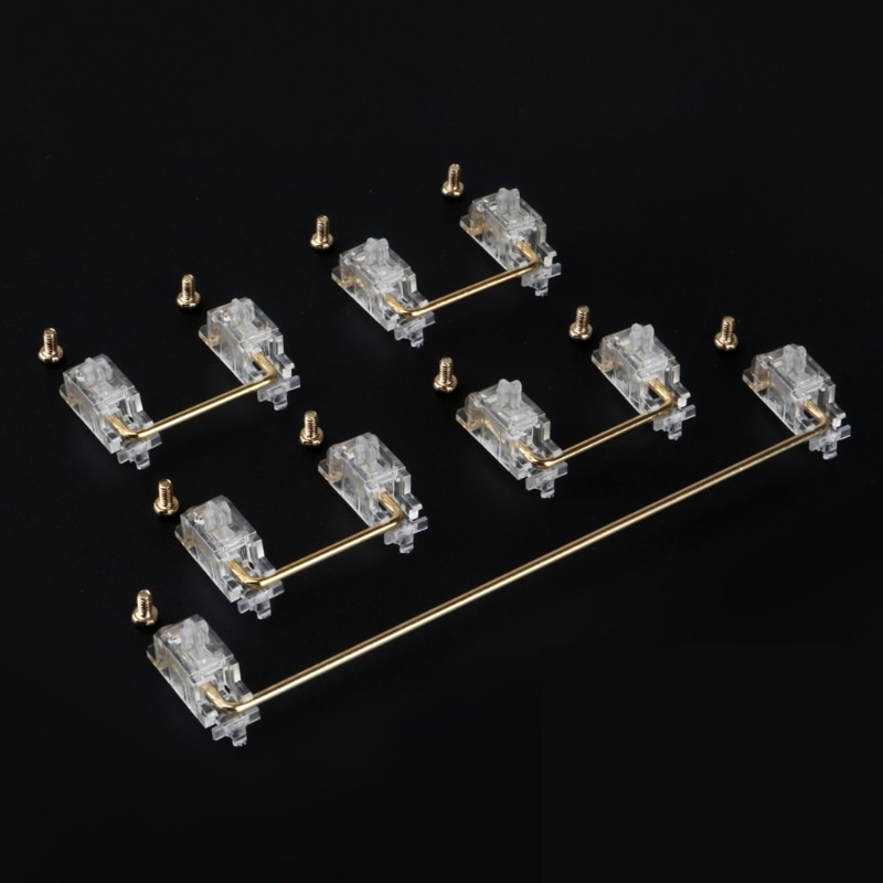 Transparent Gold Plated 60% 87 Pcb Screw in Stabil... – Grandado