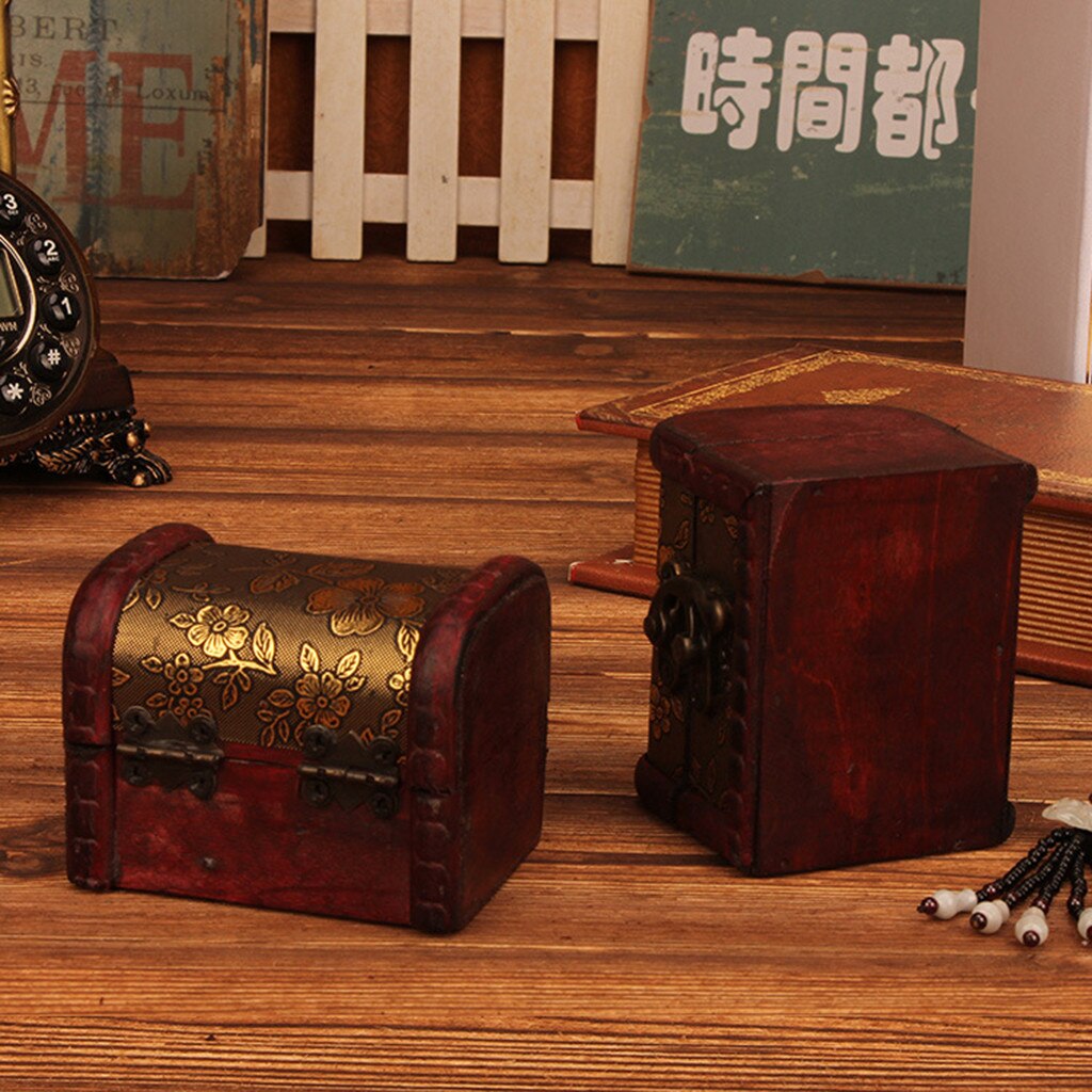 Jewelry Box Vintage Wood Handmade Box With Mini Me... – Grandado