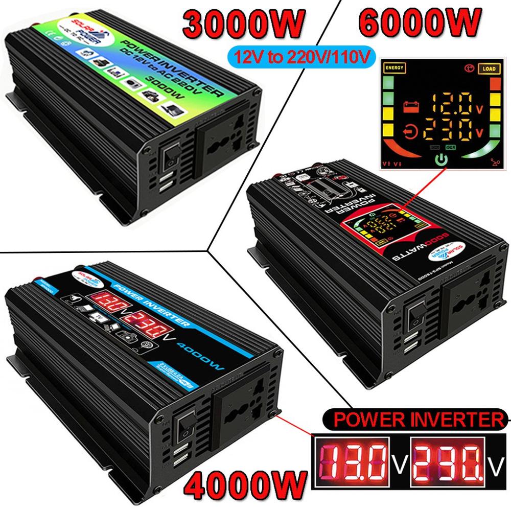 Car Conversion Inverter LED Display Dual USB Black... – Vicedeal