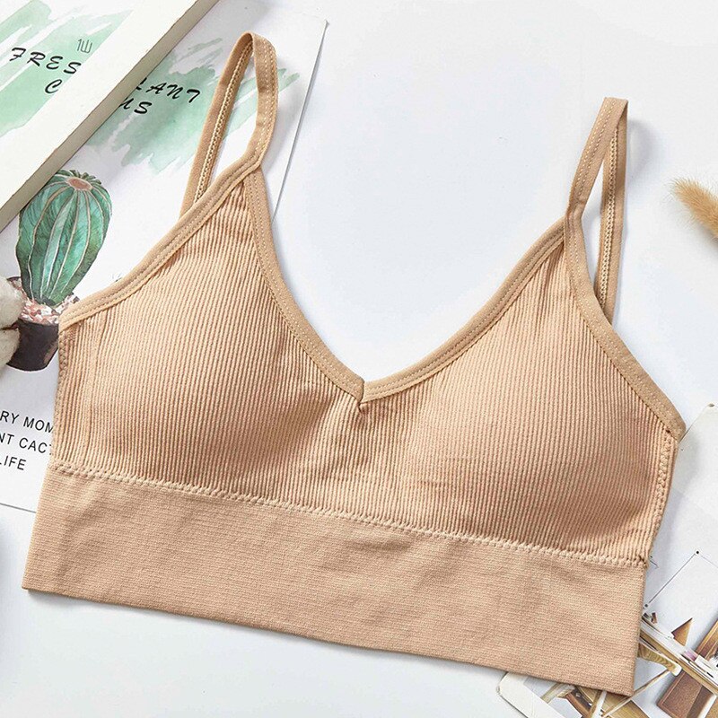 Push Up Training Bra Elastic Gathering Bralette Su... – Grandado
