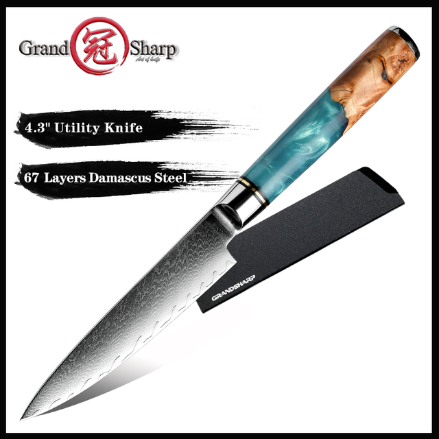 GRANDSHARP Damascus Kitchen Knives VG10 Japanese S... – Grandado
